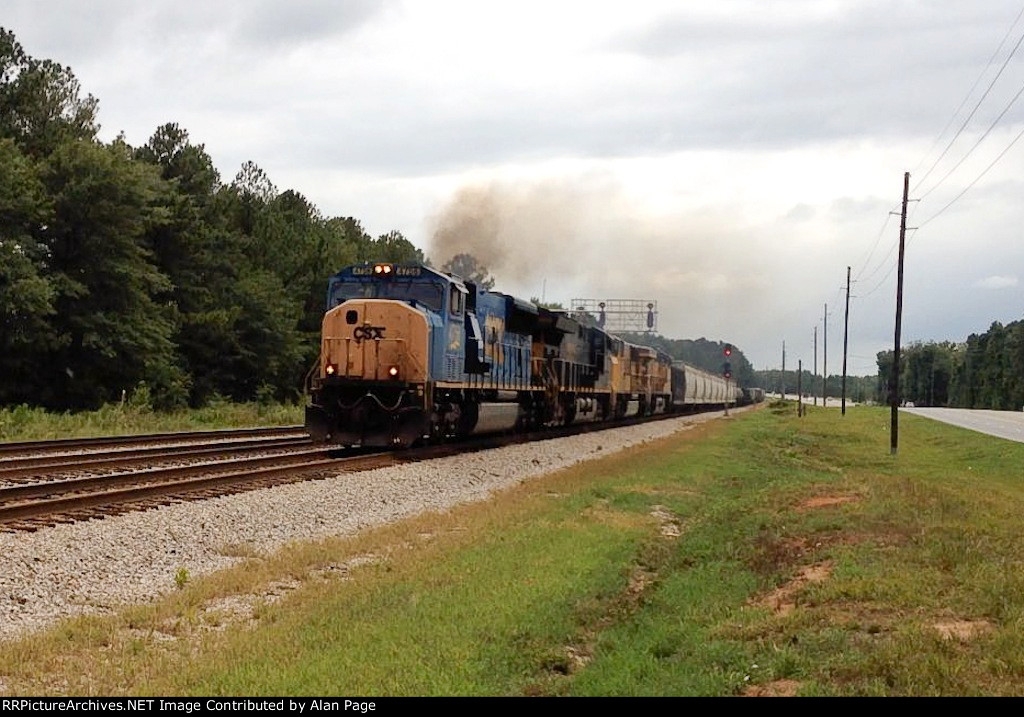 CSX SD70MAC 4756 working hard